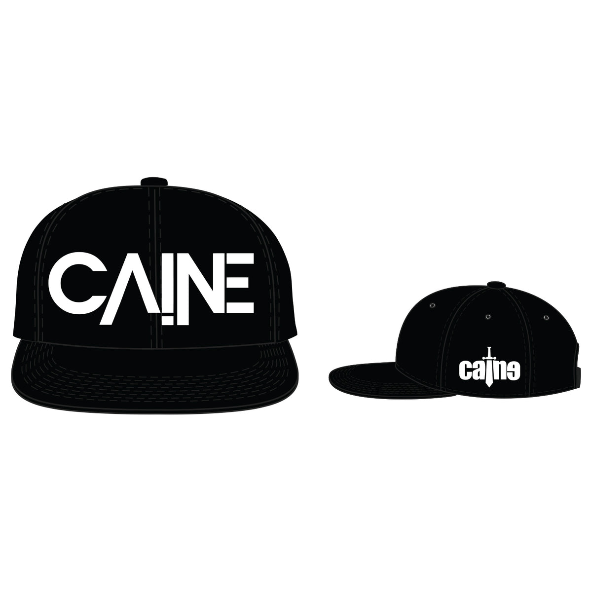 Caine Multi Logo "Black" Snapback – The Life Apparel